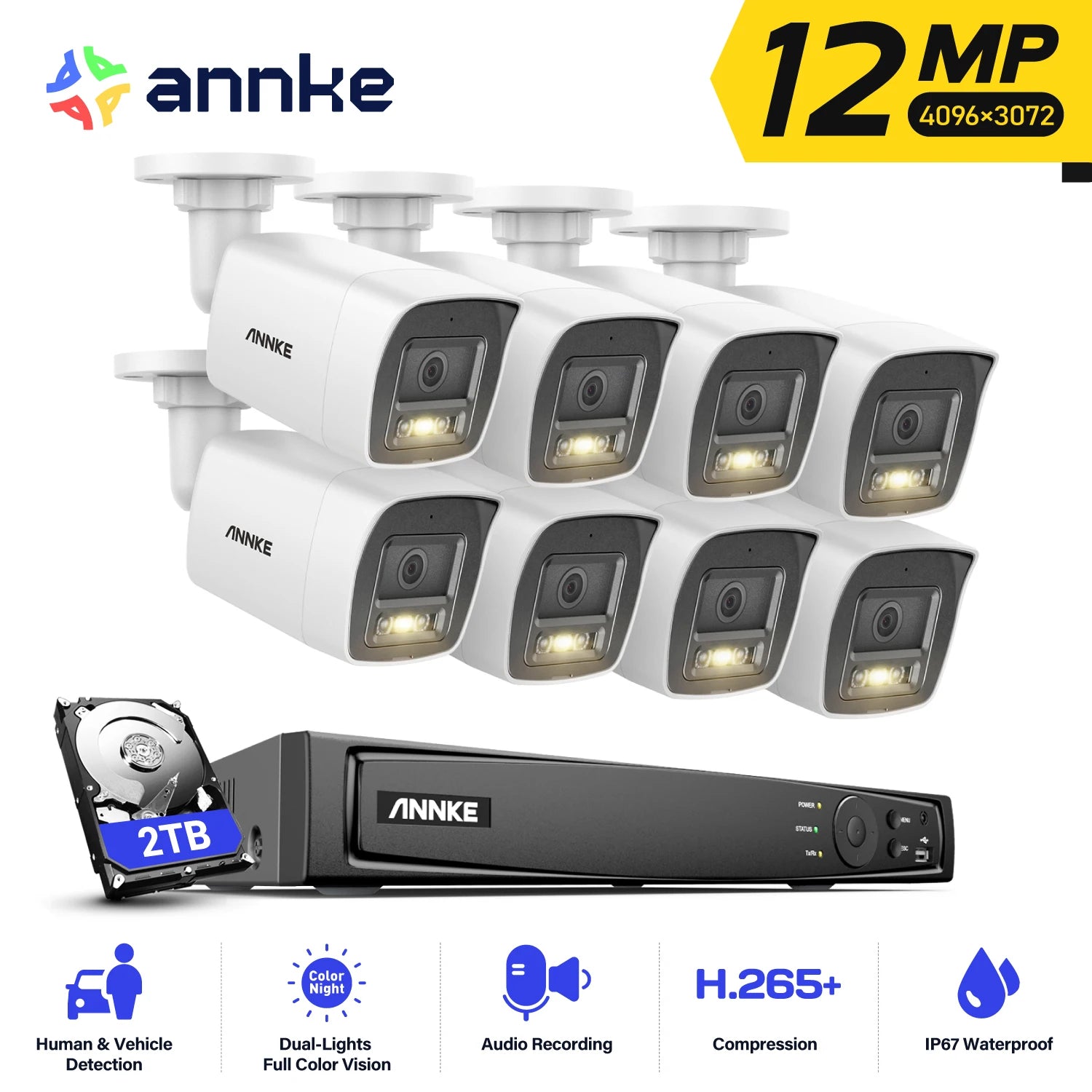 Video Security 8CH NVR Night Vision Surveillance Kits – Brass&Basin